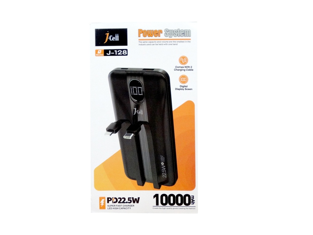 [PB10LM-97] FAST CHARGING POWER BANK 10000mAh J-CELL J-128 | Hamza Traders